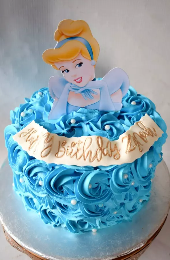 Cinderella Themed Cakes Cinderella Theme White Cake – DYD Cakes